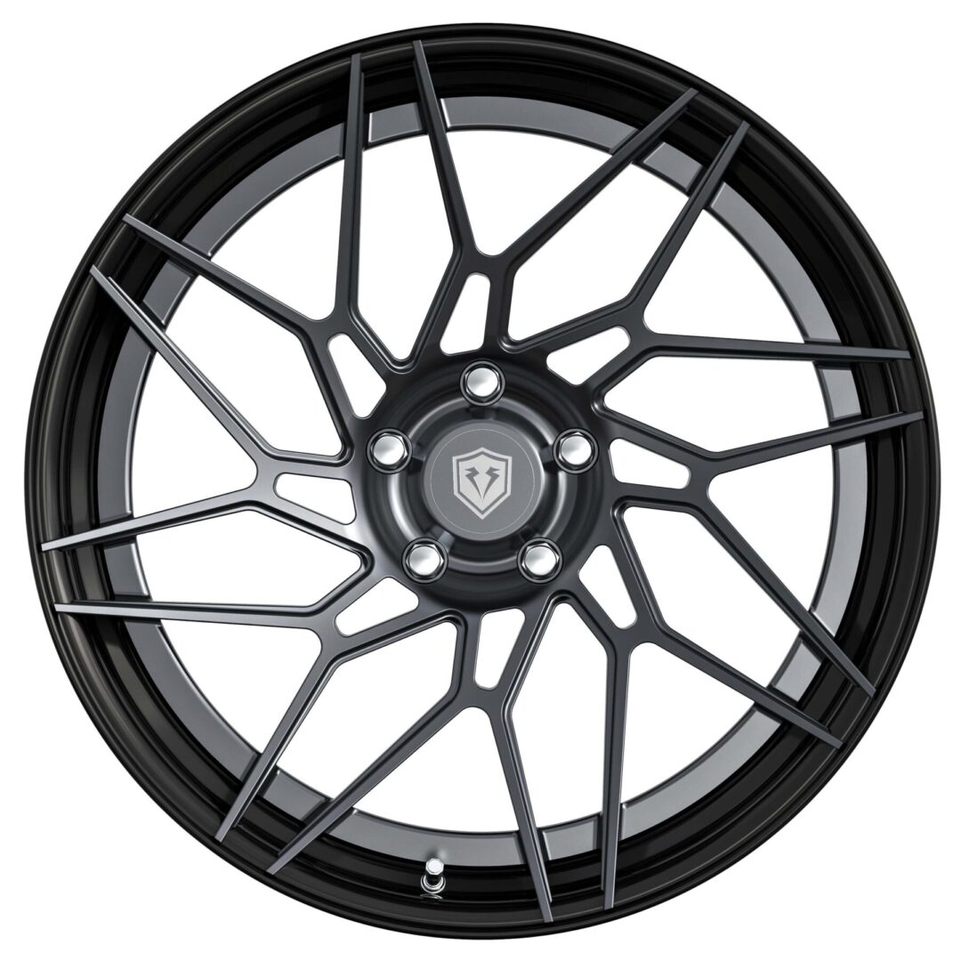 RF-08.2 MATT BLACK DISC+GLOSS BLACK BARREL - raffa wheels